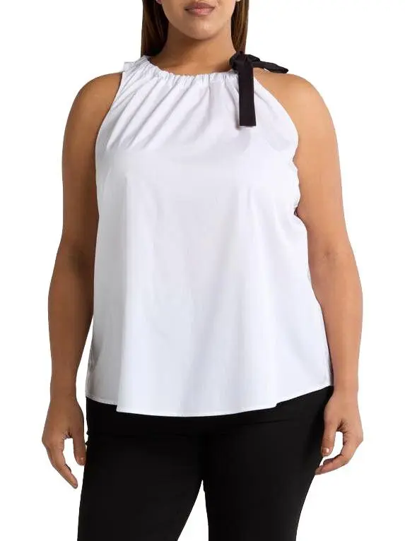 HARSHMAN Acadia Sleeveless Cotton Top - White