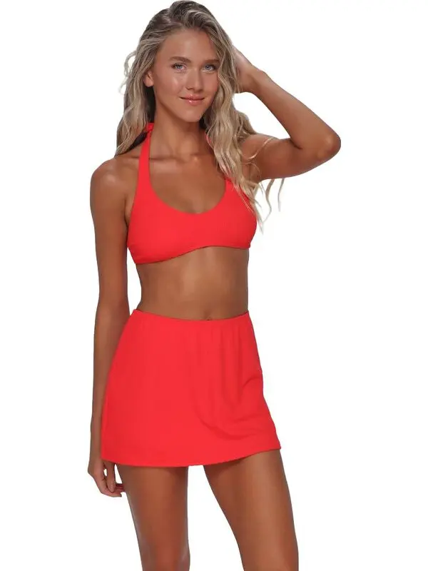 PACIFICA BY SUNSETS Cove Mini Skirt - Red Hot Rib