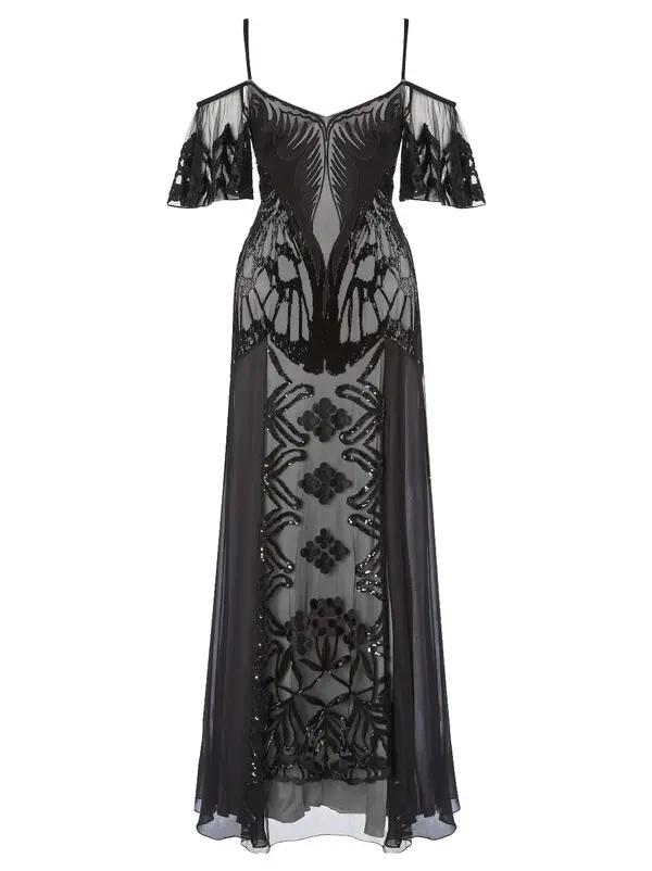 TEMPERLEY LONDON Inez Maxi Dress - Black