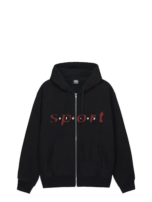 StÜssy Dot Sport Zip Hoodie - Black