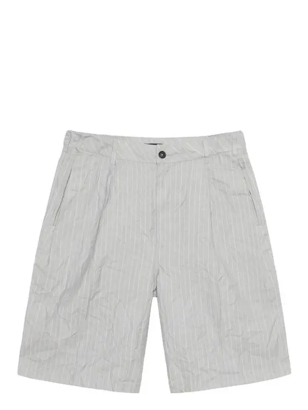 StÜssy Wrinkled Stripe Volume Pleated Short - Grey