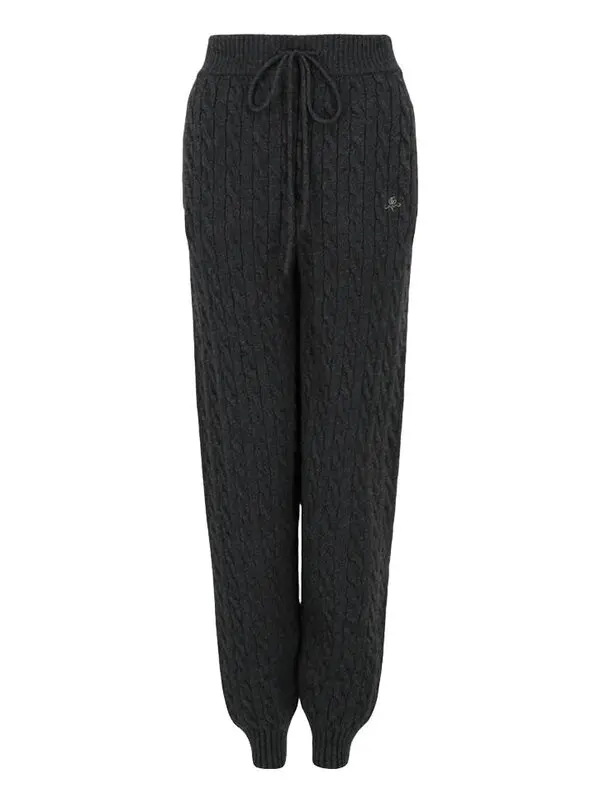 Gucci Woven Cashmere Joggers - Black