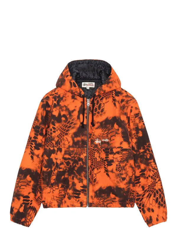 StÜssy Inferno Hooded Work Jacket - Orange