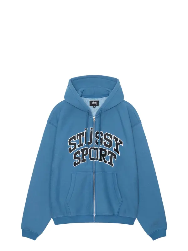 StÜssy Sport Zip Hoodie - Blue