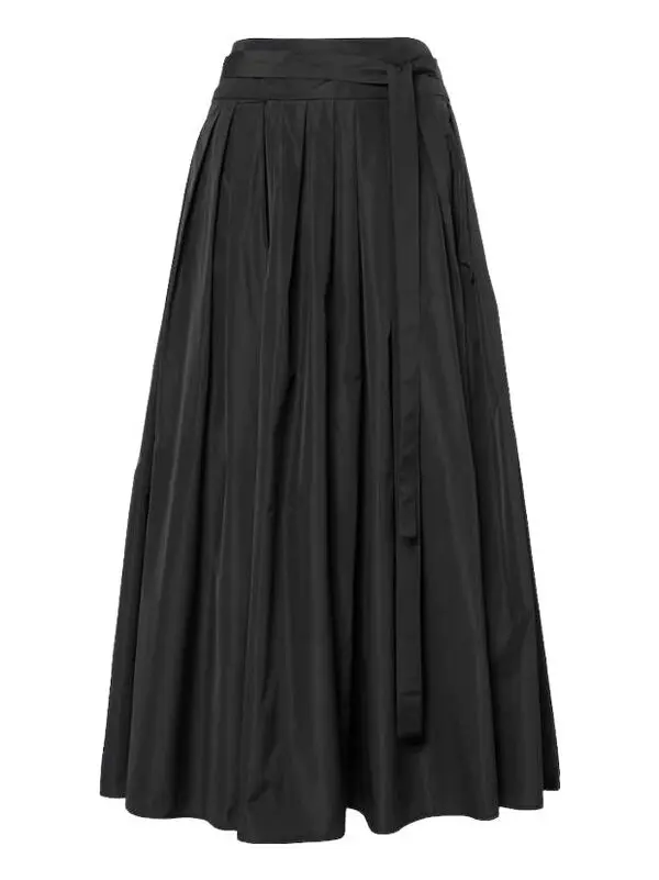 max mara - Gea Pleated Taffeta Maxi Skirt