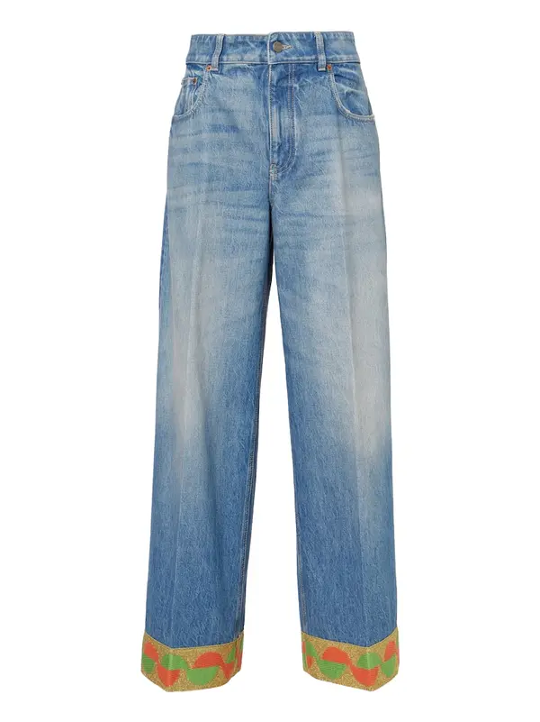 Valentino Garavani High-rise Wide-leg Jeans - Blue