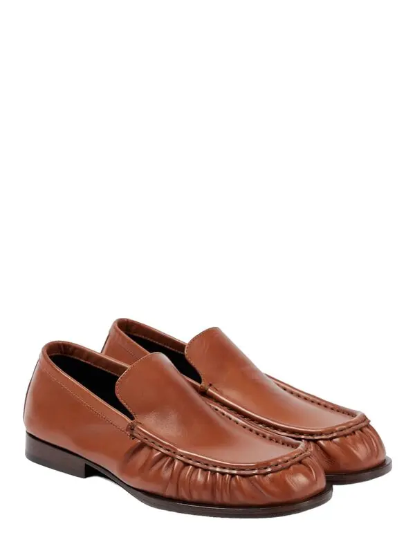 Dries Van Noten Leather Loafers - Brown