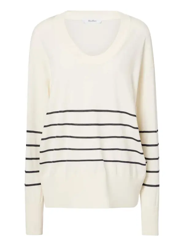 Max Mara Levante Striped Sweater - White
