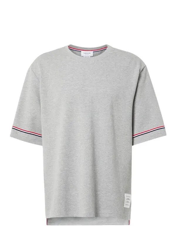 Thom Browne 4-bar Cotton T-shirt - Grey