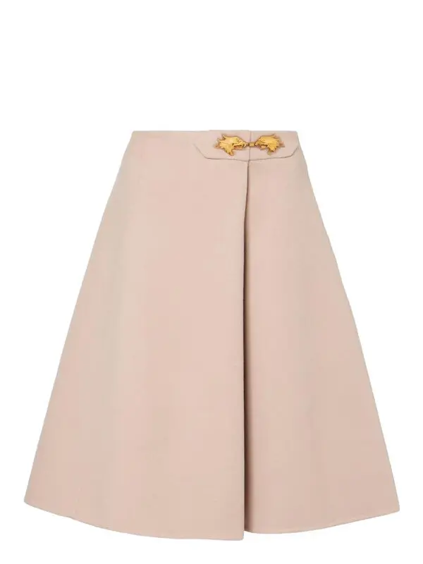 Valentino Garavani Wool And Cashmere Midi Skirt - Pink