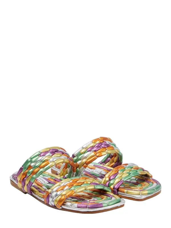 Dries Van Noten Metallic Leather Sandals - Multicoloured