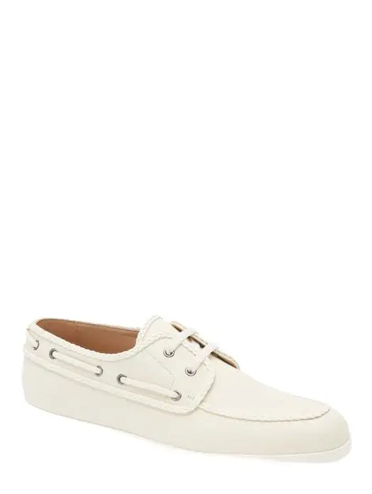 Valentino Garavani Palm Avenue Boat Shoe - Ivory