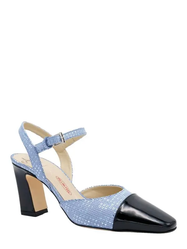 AMALFI BY RANGONI Florentia Cap Toe Pumps - Blue Software/ Black