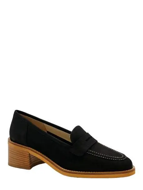 AMALFI BY RANGONI Abele Penny Loafer - Black Long Beach