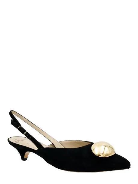 AMALFI BY RANGONI Abissa Slingback Kitten Heel Pumps - Black Cashmere