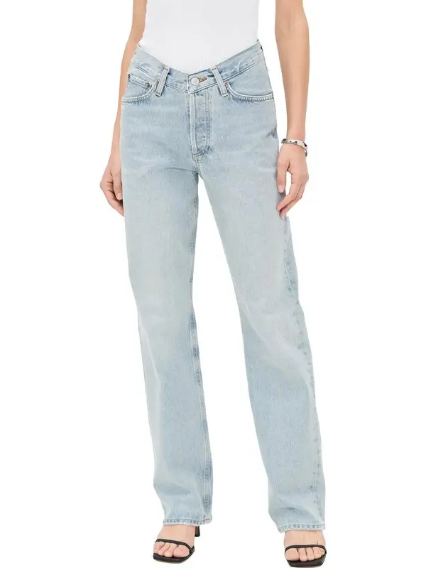 AGOLDE V Waist Kelly Relaxed Straight Jeans - Replica