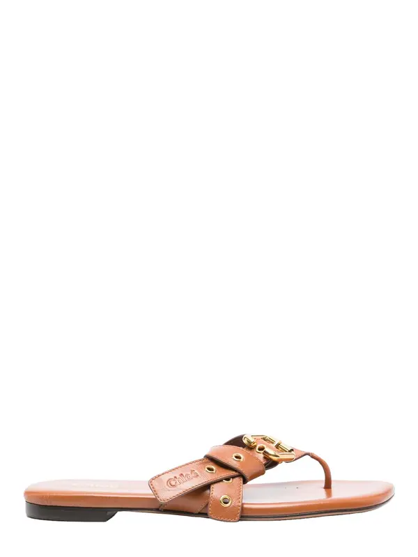 Chloé Mae Leather Sandals - Brown