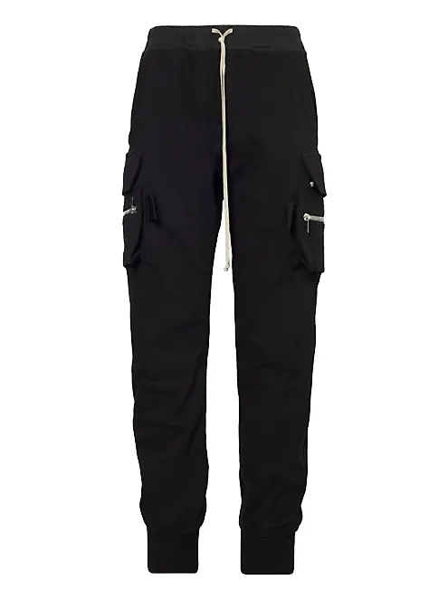Rick Owens Mastodon Cargo Tapered-leg Trousers - Black