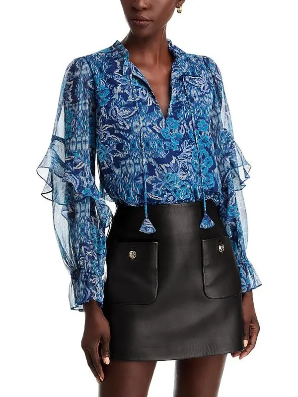 Aqua Ruffled Top Exclusive - Blue