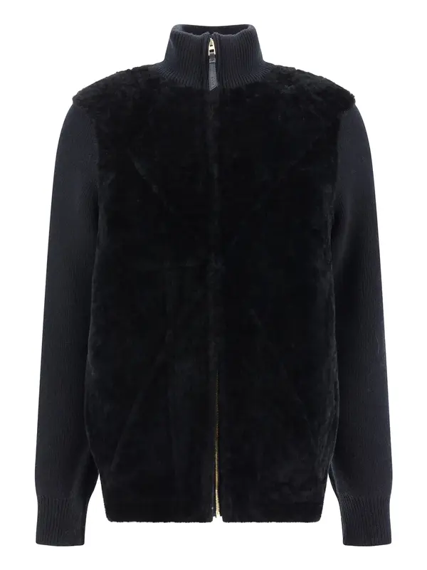 Loewe Puzzle Fold Shearling Jacket - Black
