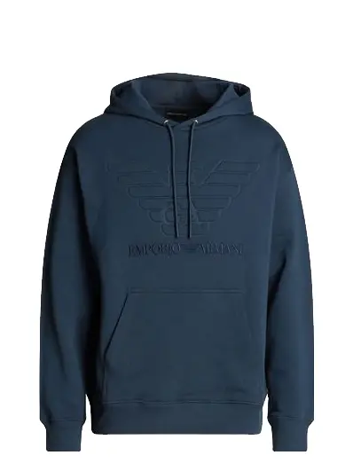 Emporio Armani Cotton Fleece Sweatshirt - Navy