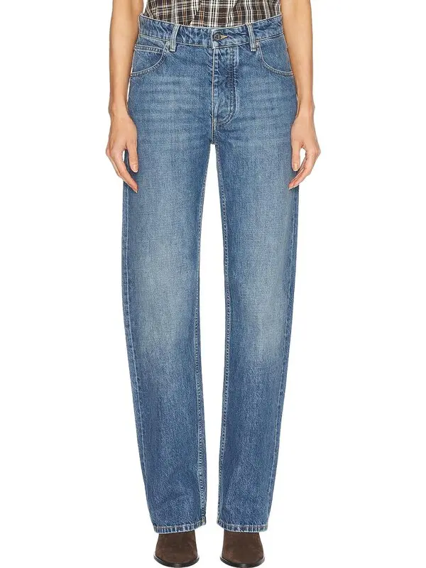 Bottega Veneta Straight Leg Jeans - Mid Blue
