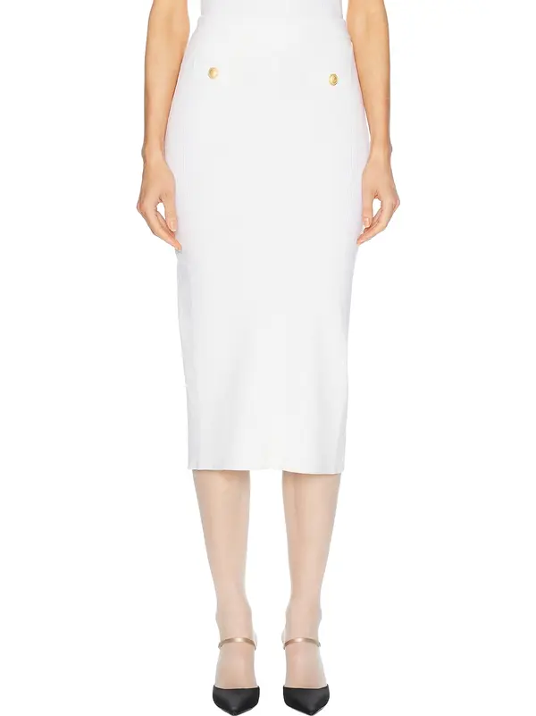 Alessandra Rich Midi Skirt - White