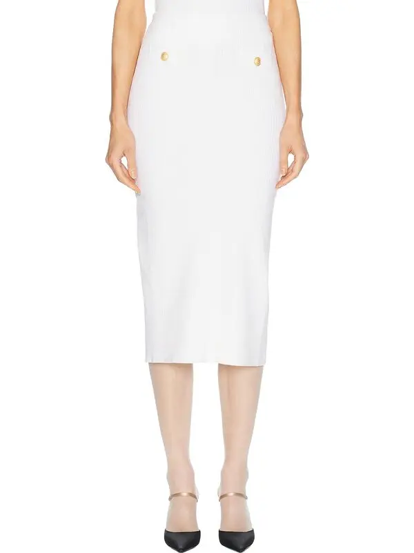 Alessandra Rich Midi Skirt - White