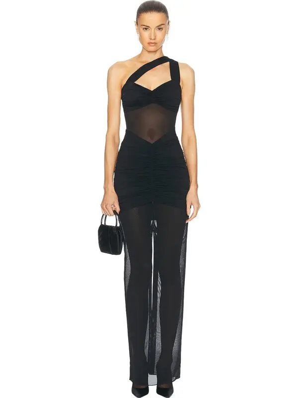 Alessandra Rich Sleeveless Gown - Black