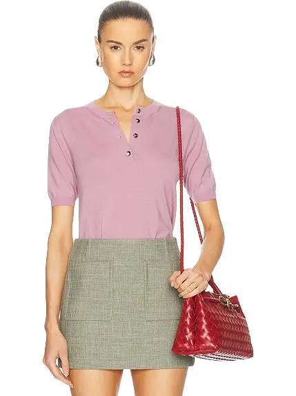 Bottega Veneta Short Sleeve Top - Thistle