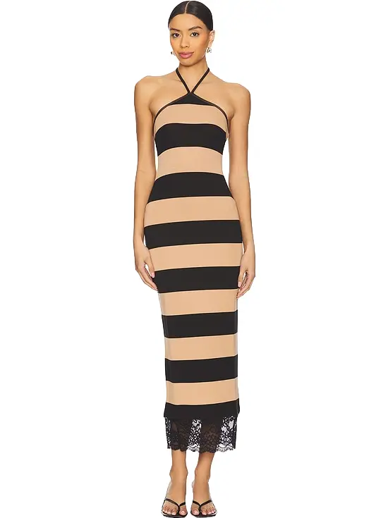 AFRM Ciela Maxi Dress - Almond Stripe