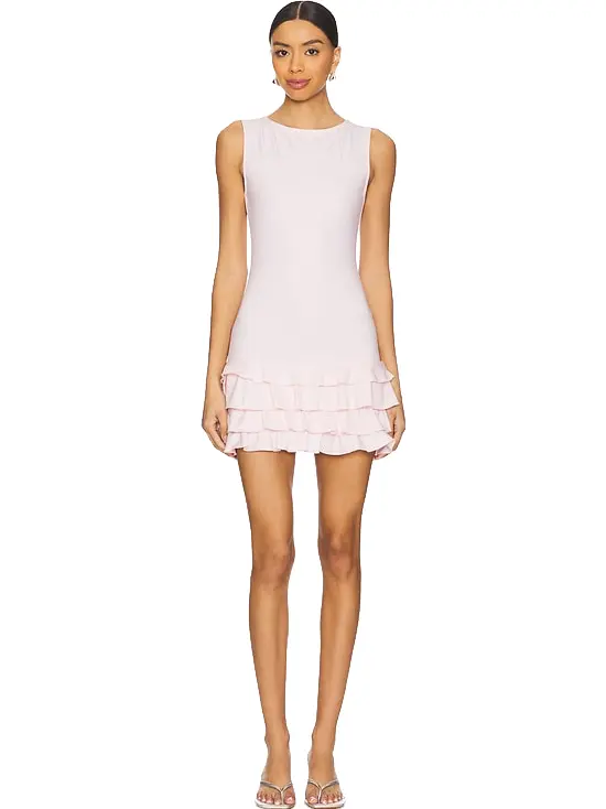 Lioness Bisous Ruffle Dress - Blush