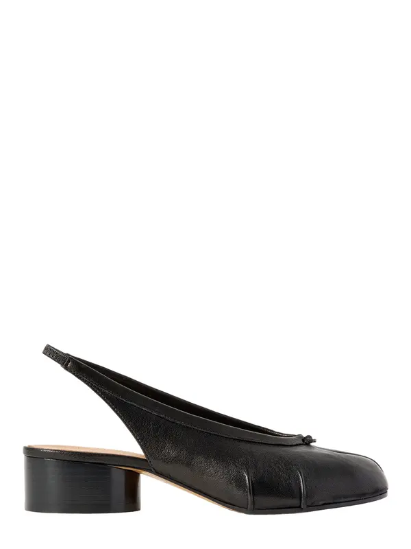 MAISON MARGIELA Tabi Split-toe Leather Slingback Pumps - Black