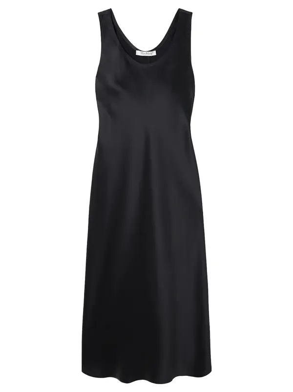 Max Mara Banjo Silk-satin Midi Dress - Black