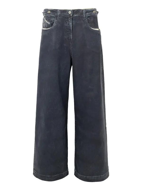 Attico Coated Boyfriend Jeans - Blue