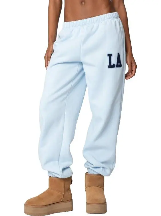 EDIKTED La Love Relaxed Fit Sweatpants - Light-blue