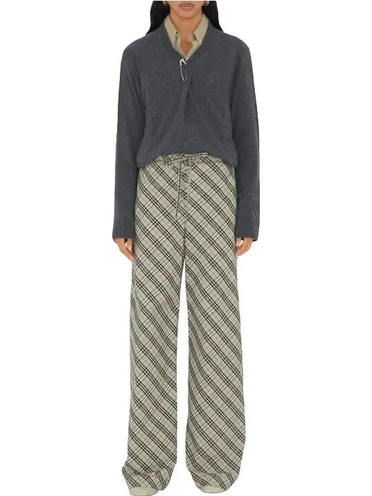 Burberry Check Cotton Pyjama Trousers - Husk
