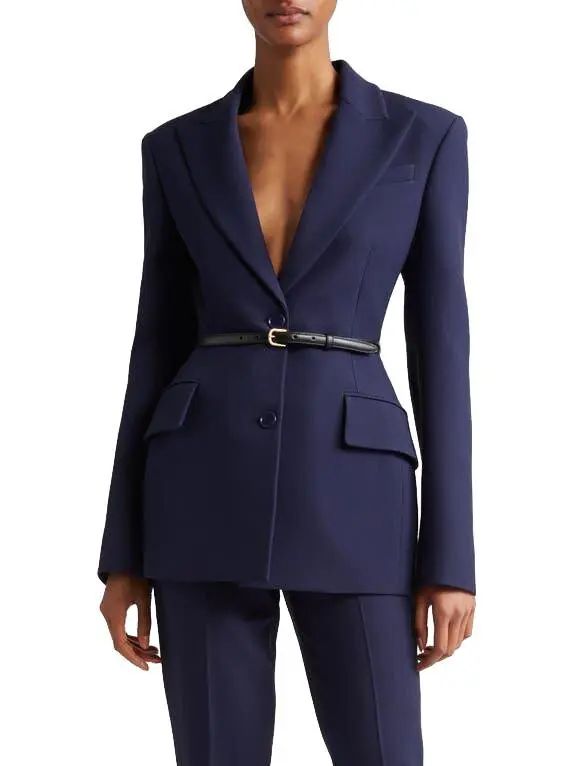 Michael Kors Sculpted Crepe Blazer - Maritime