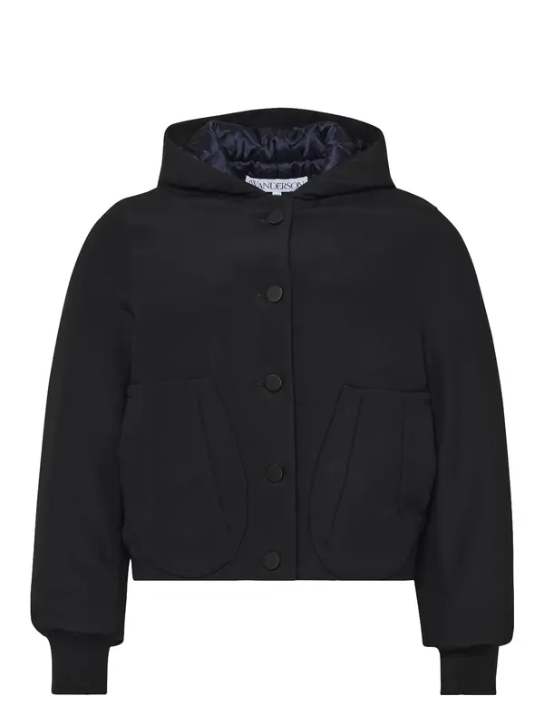 JW Anderson Padded Hooded Jacket - Black