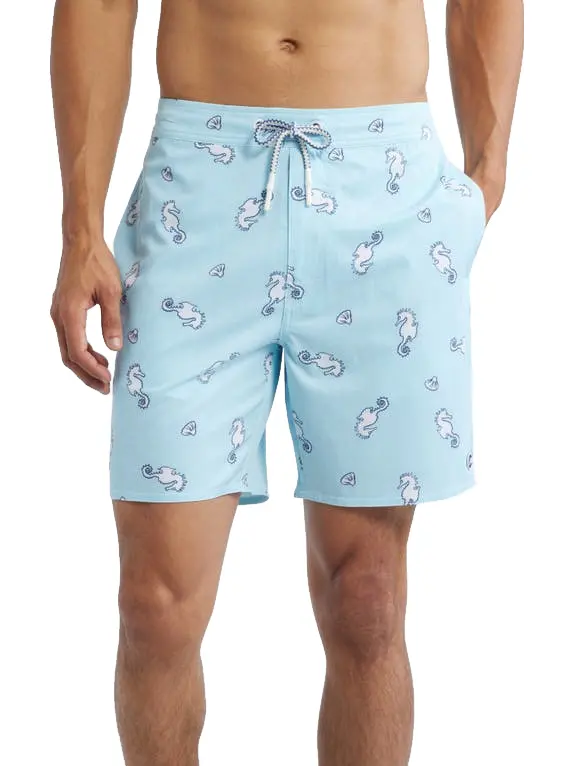 Johnnie-o Under The Sea Swim Trunks - Gulf Blue