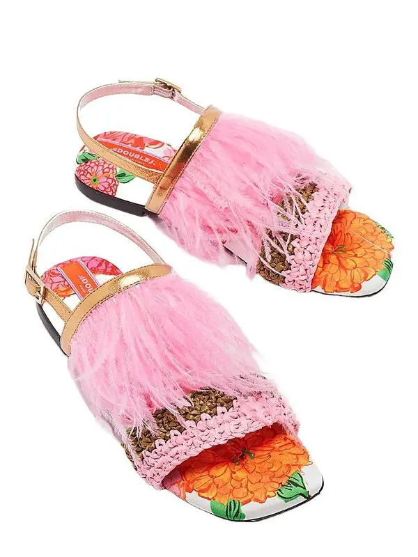 La DoubleJ Medal Sandal - Gyn White