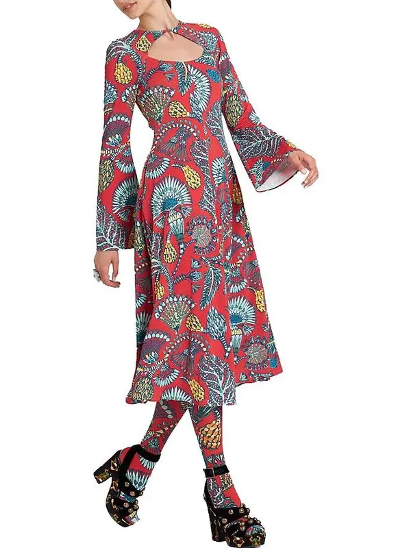 La DoubleJ Farfalla Printed Dress - Sicomore Red