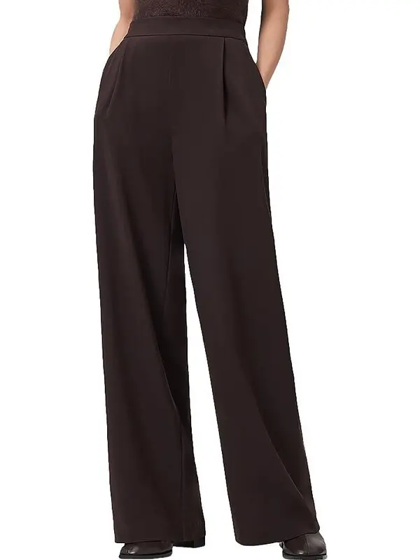 ALLSAINTS Aleida Wide Leg Trousers - Oxblood Red