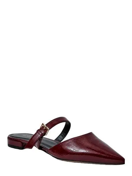 Bruno Magli Pasha Leather Mules - Bordeaux Patent