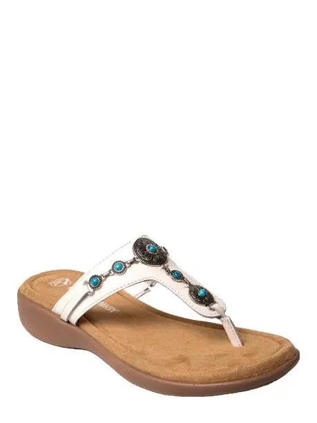 Minnetonka Brecca Flip Flop - White