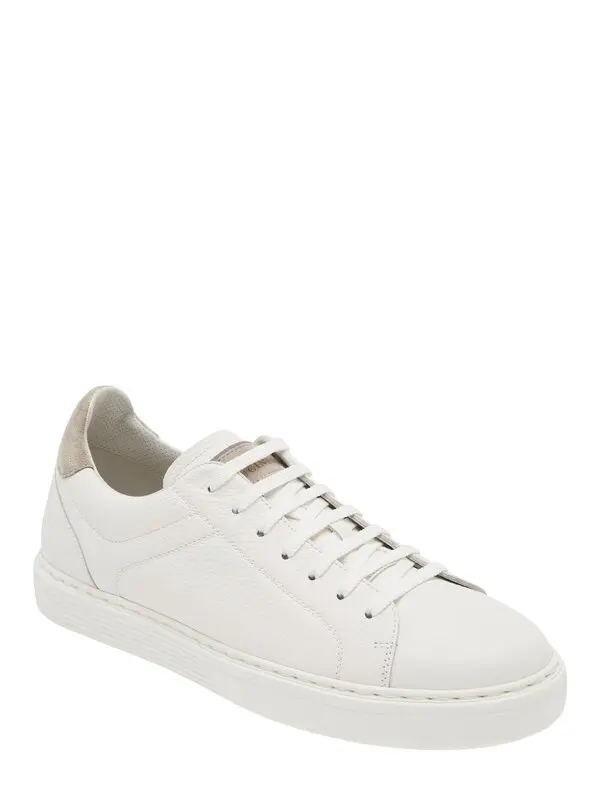 Brunello Cucinelli Calfskin Low Top Sneakers - White