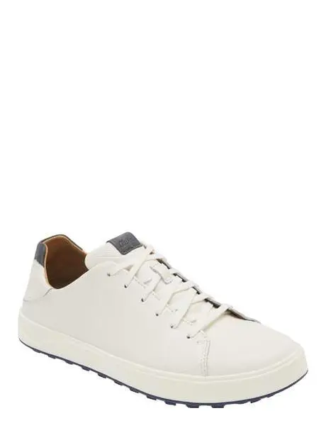 Olukai Wai'alae Waterproof Leather Golf Shoe - White/ White