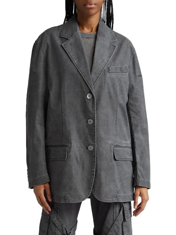 Acne Studios Juylie Cotton Canvas Blazer - Black