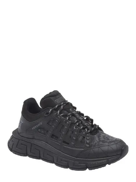 Versace Trigreca Low Top Sneaker - Black Anthracite