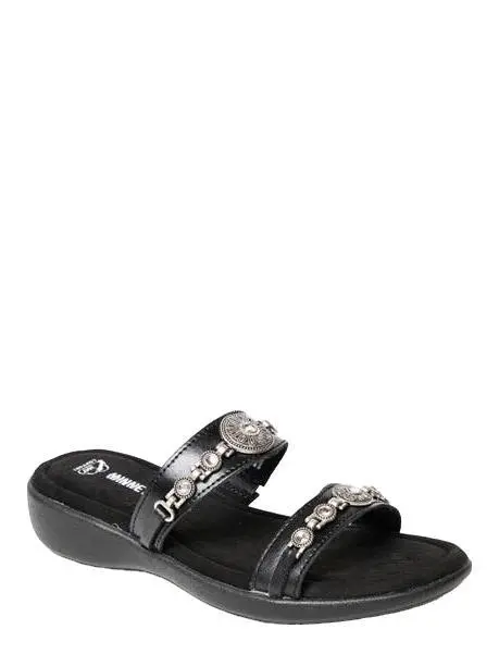 Minnetonka Brenn Slide Sandal - Black